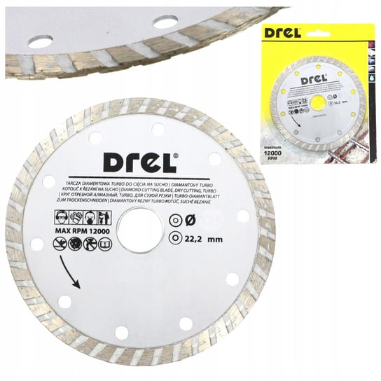 TARCZA DIAMENTOWA DO KAMIENIA BETONU PŁYTEK 115MM - DREL | Sklep EMPIK.COM