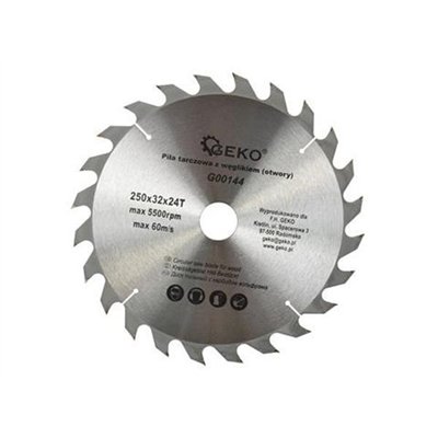 Tarcza piła do drewna 250x32x24T Geko - Geko | Sklep EMPIK.COM