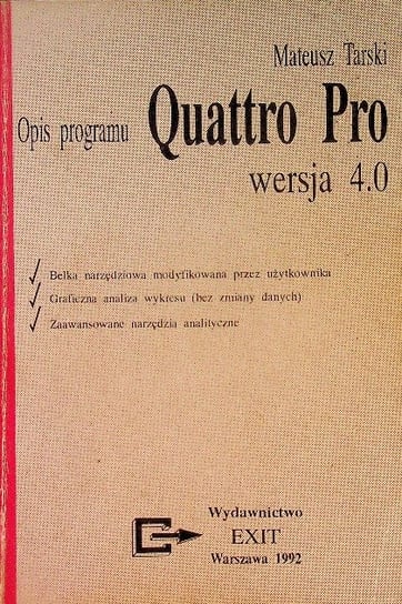 Tarski opis programu quattro pro - Opracowanie zbiorowe | Książka w Empik
