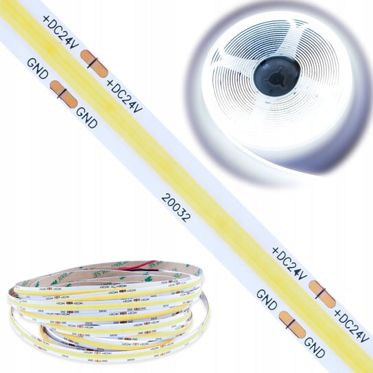 Taśma LED Pasek COB 24V 50W 2560LED Zimna 8mm 5m - Lumiled | Sklep ...