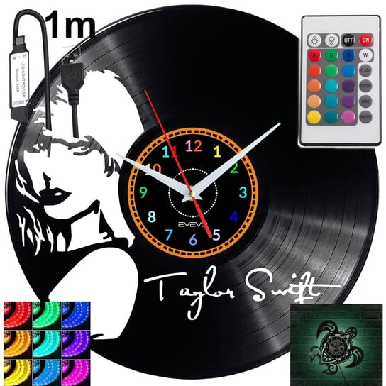 Taylor Swift Zegar Ścienny Podświetlany LED RGB Na Pilota Płyta ...