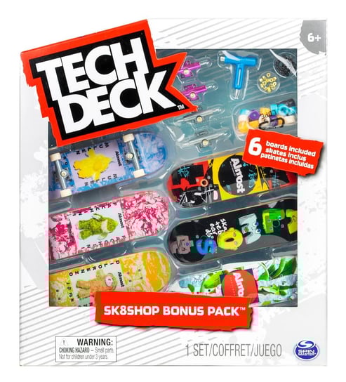 Tech Deck zestaw Sk8Shop 6 deskorolek Bonus Pack Almost + akcesoria ...