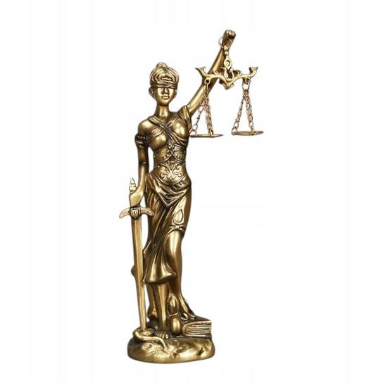 Temida Bogini Sprawiedliwości JUSTICA figurka z żywicy 20,5cm ZŁOTA ...