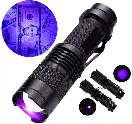 Tester Latarka UV Detektor LED dioda Bursztyn Mocz KLIMY BANKNOTÓW ...