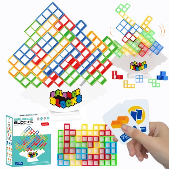 TETRIS Balance Blocks UKŁADANKA GRA LOGICZNA ZRĘCZNOŚĆIOWA KLOCKI ...