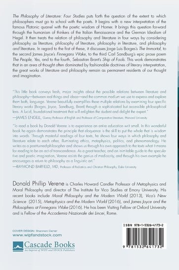 The Philosophy of Literature - Verene Donald Phillip | Książka w Empik