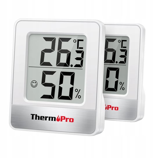 ThermoPro TP49-2 mały cyfrowy higrometr termometr 2 sztuki - ThermoPro ...