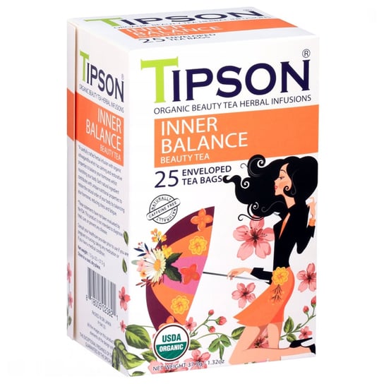 Tipson Organic Beauty INNER BALANCE herbata w saszetkach 25 x 1,5 g x1 ...