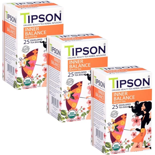 Tipson Organic Beauty INNER BALANCE herbata w saszetkach 25 x 1,5 g x3 ...