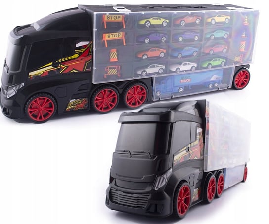 Tir z resorakami garaż laweta samochód ciężarowy z naczepą duży aż 58 ...