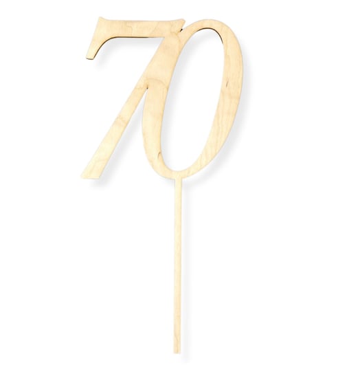 Topper Urodzinowy na Piku 70 Urodziny na Tort ze Sklejki do Decoupage ...