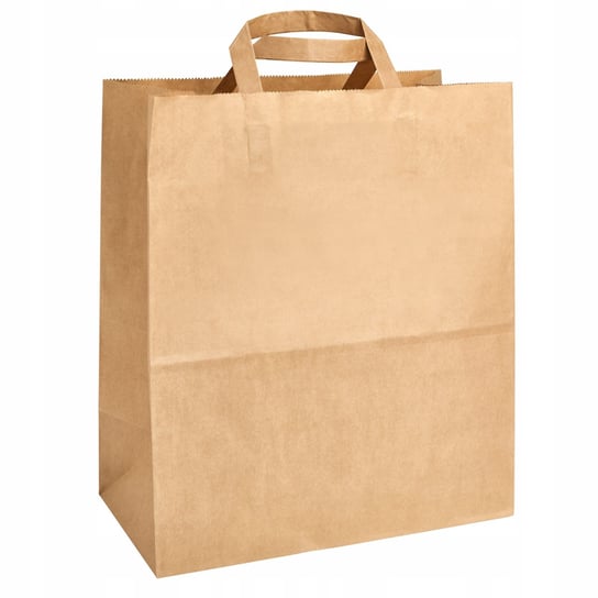 TORBA TOREBKA PAPIEROWA SZARA KLOCKOWA DUŻA MOCNA 45x17x48 cm 25 sztuk ...