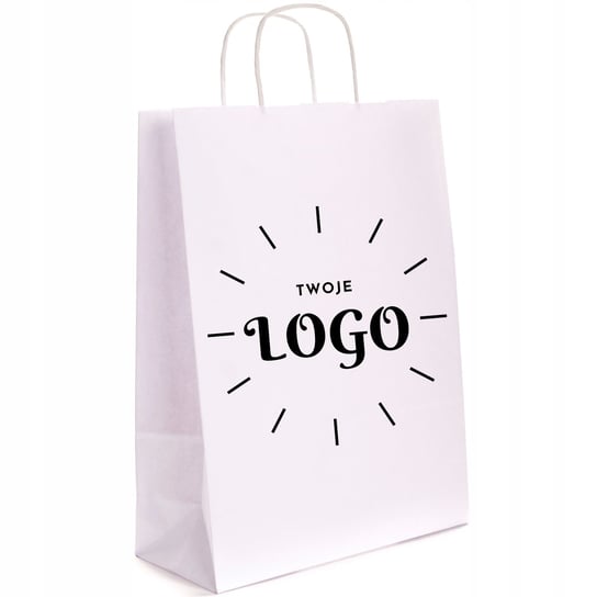 TORBY papierowe z LOGO 1+0 a4 białe 24x10x32 250x - inna (Inny) | Sklep ...