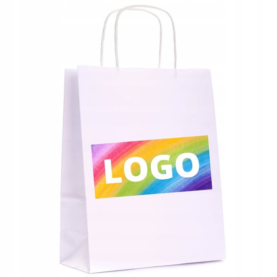 TORBY papierowe z NADRUKIEM TOREBKI logo FULL COLOR REKLAMOWE 18x8x22 ...