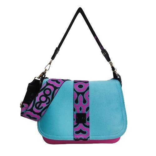Torebka listonoszka Ego czarna niebieska różowa na ramię multikolor - Ego | Moda Sklep EMPIK.COM
