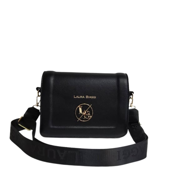 Torebka listonoszka Laura Biaggi czarna klasyczna - Laura Biaggi | Moda Sklep EMPIK.COM