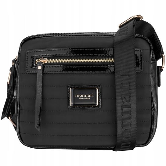 Torebka Listonoszka Monnari Czarna Pikowana Logo - MONNARI | Moda Sklep EMPIK.COM
