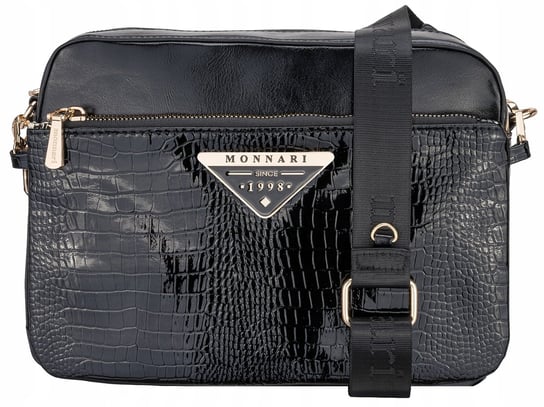 Torebka Listonoszka Monnari Klasyczna Czarna Croco - MONNARI | Moda Sklep EMPIK.COM