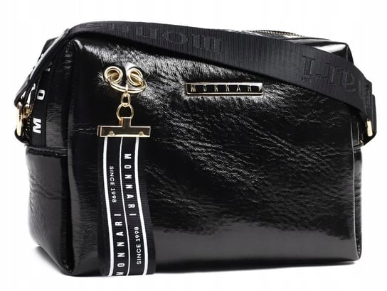 Torebka Monnari Czarna Listonoszka Logowany Pasek - MONNARI | Moda Sklep EMPIK.COM
