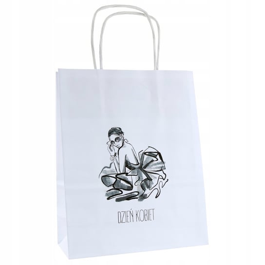 torebka papierowa z nadrukiem dzień kobiet mała 18x8x22cm elegancka torba - inna (Inny) | Sklep ...