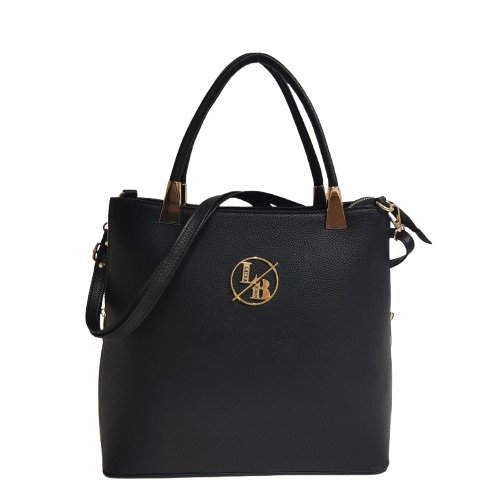 Torebka shopper Laura Biaggi listonoszka czarna klasyczna - Inna marka | Moda Sklep EMPIK.COM