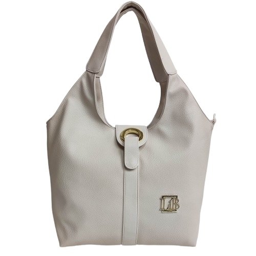 Torebka shopper Laura Biaggi Torba beżowa na ramię A4 - Inna marka | Moda Sklep EMPIK.COM