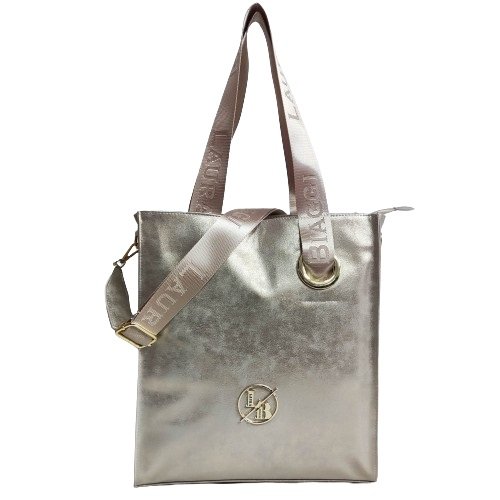 Torebka shopper Laura Biaggi Torba złota na ramię A4 - Inna marka | Moda Sklep EMPIK.COM