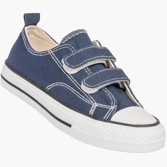 Trampki Dziecięce Buty Na Rzepy Tenisówki Materiałowe Casual Granatowe ...