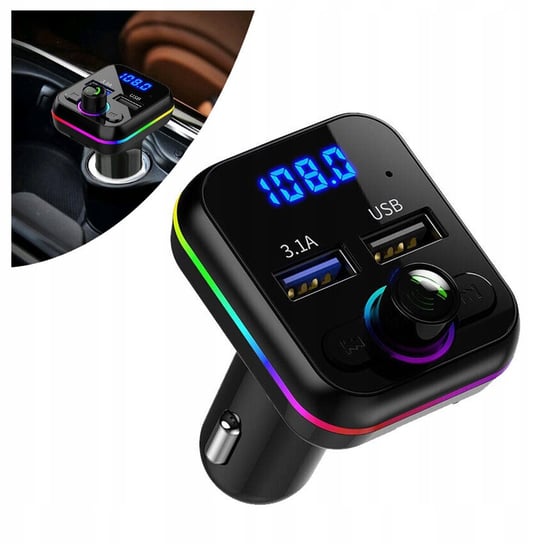 Transmiter Bluetooth Samochodowy Fm 2X Usb Rgb - ARNI | Motoryzacja EMPIK