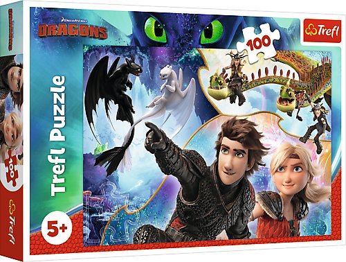 Trefl, puzzle, Jak wytresować smoka, W krainie smoków, 100 el. - Trefl ...