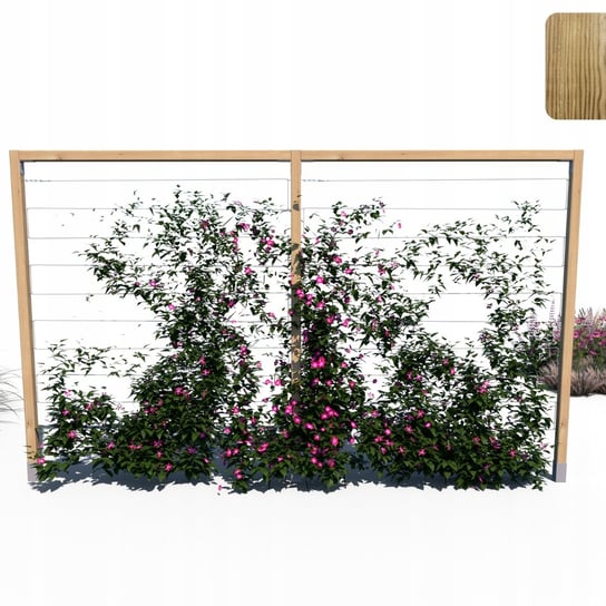 Trejaż drewniany z linami stalowymi R 240x434 | pergola | impregnowany ...