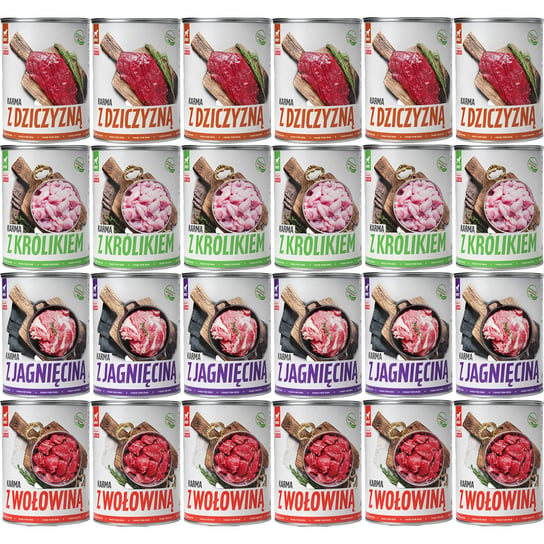 TufTuf mokra karma dla psa Mix Smaków puszka 24x400g Mielonka - Tuf Tuf ...