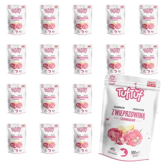 TufTuf mokra karma dla psa Wieprzowina Ziemniak saszetka 20x500g ...