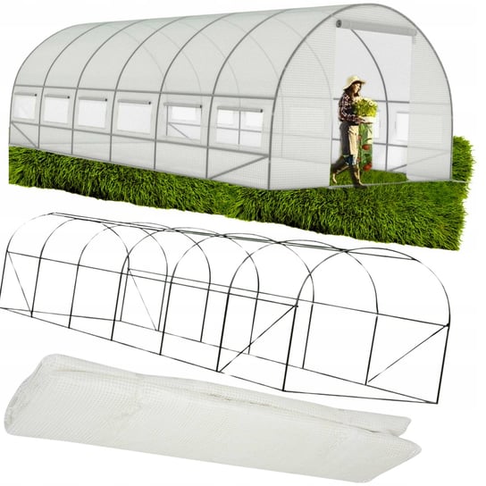 Tunel Foliowy Ogrodowy Foliak Biały [27 m²] 9x3m [FOLIA + STELAŻ] OCYNK! - Inna marka | Sklep ...