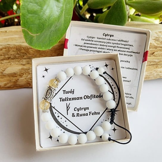 Twój TALIZMAN OBFITOŚCI CYTRYN i Runa FEHU Bransoletka Damska na ...