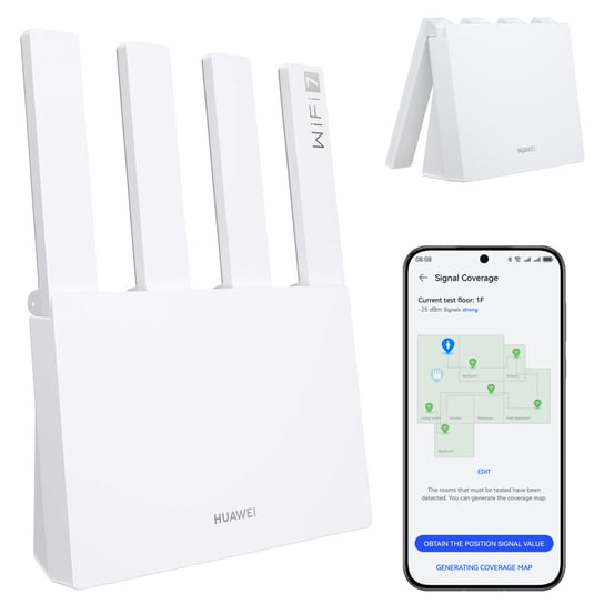 ULTRA SZYBKI ROUTER BEZPRZEWODOWY HUAWEI BE3 WiFi 7 DUALBAND 4 ANTENTY ...