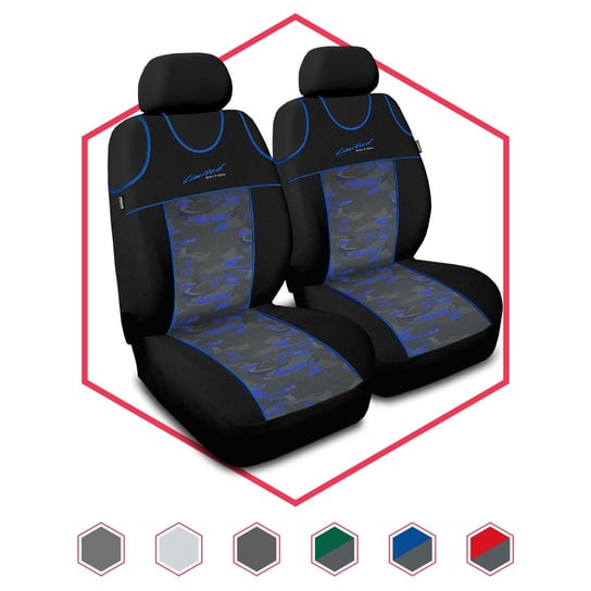 Uniwersalne koszulki samochodowe przód 1+1 Limited niebieskie - Auto ...