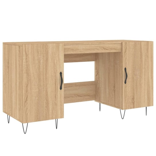 vidaXL Biurko, dąb sonoma, 140x50x75 cm, materiał drewnopochodny ...