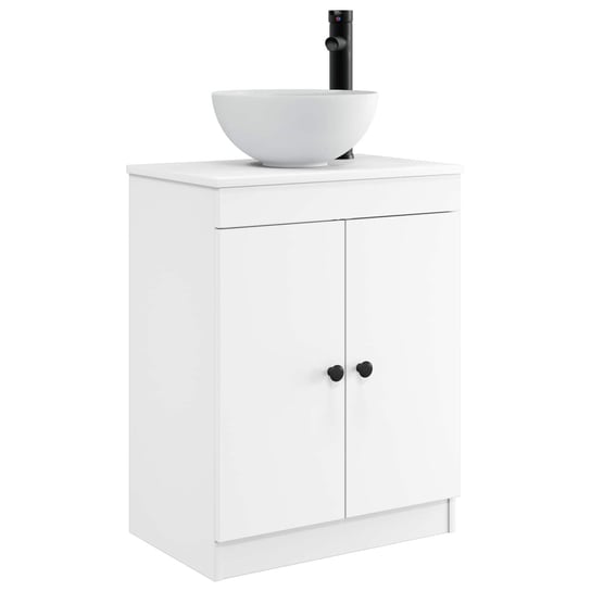 vidaXL Toaleta z umywalką Biały 54 x 35 x 83 cm Drewno inżynieryjne ...