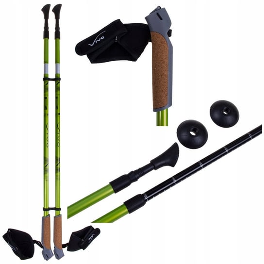 VIVO Rekreacyjne Kijki Kije Nordic Walking Regulowane 82-135 cm - Vivo ...