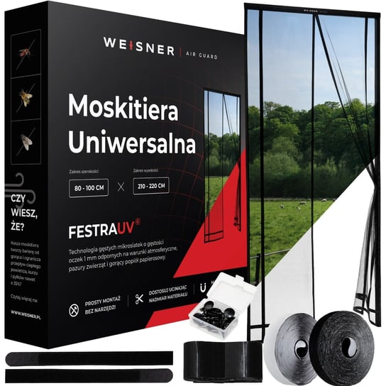 WEISNER MOSKITIERA MAGNETYCZNA NA DRZWI BALKONOWE TARASOWE UNIWERSALNA ...
