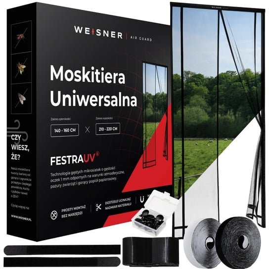 WEISNER MOSKITIERA MAGNETYCZNA NA DRZWI BALKONOWE TARASOWE UNIWERSALNA ...