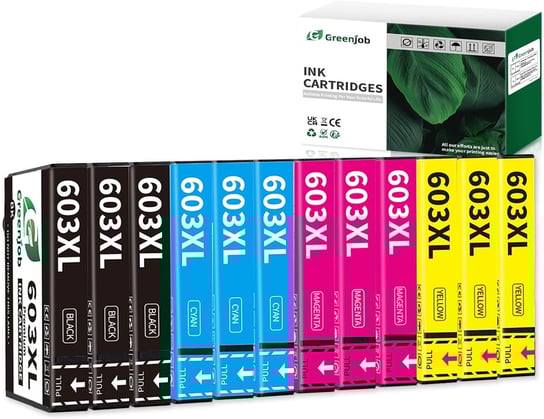 Wkłady atramentowe 12 sztuk 603XL do drukarek Epson 603 - Inna marka ...