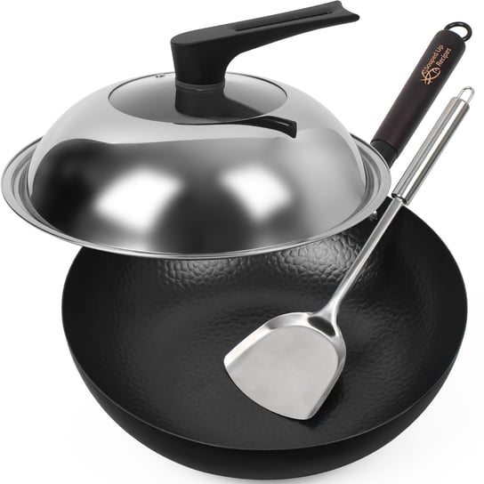 Wok Ze Stali Węglowej 134 Cala Do Kuchenek Indukcyjnych I Gazowych ...