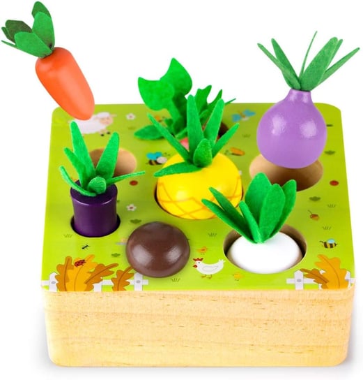 Wooden Farm Harvest Game Montessori Toy, Educational Learning Toy for ...