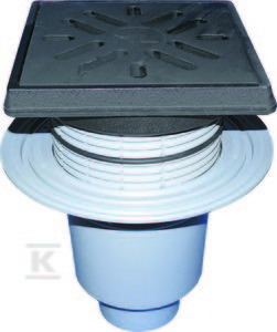 Wpust podwórzowy Perfekt, DN110 pionowy z kołnierzem przyłączeniowym do ...