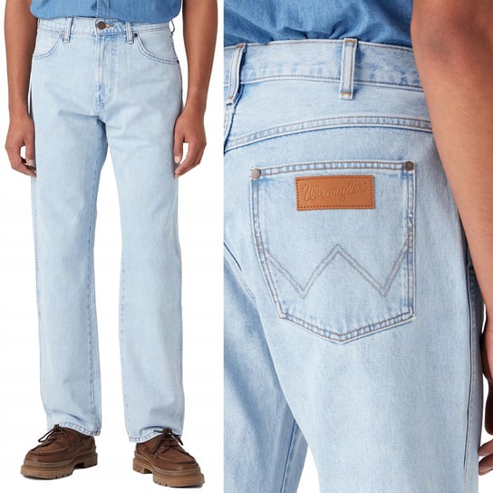 Wrangler FRONTIER RELAXED STRAIGHT Stone Meadow DżINS BEZ STRECZU W29 ...