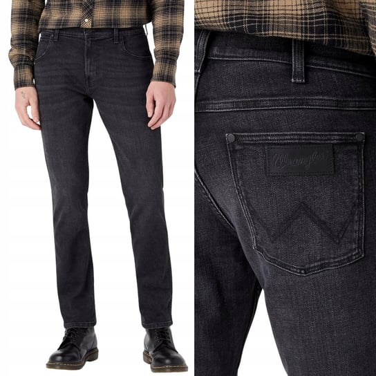 Wrangler GREENSBORO REGULAR STRAIGHT Thunder CZARNY DżINS W38 L32 - Wrangler | Moda Sklep EMPIK.COM