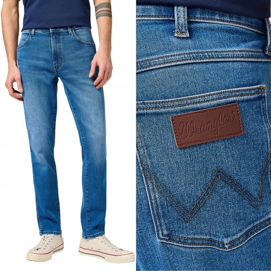 Wrangler LARSTON EPIC SOFT dopasowane elastyczne spodnie jeansowe W40 L32 - Wrangler | Moda ...