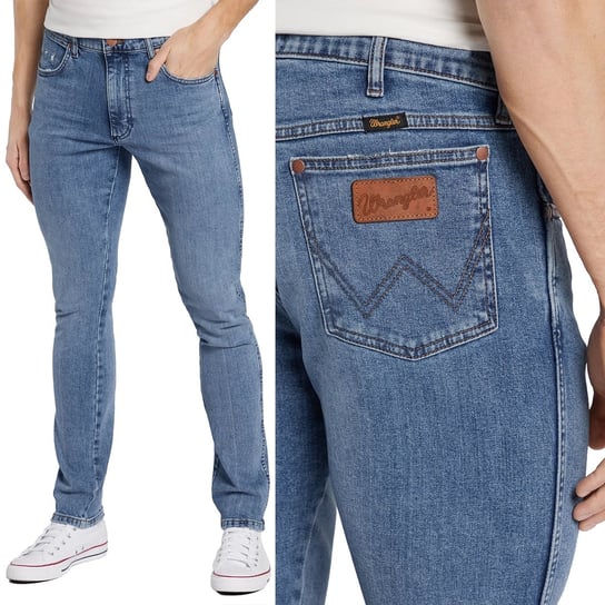 Wrangler LARSTON SLIM TAPERED Light Indigo W27 L32 - Wrangler | Moda ...